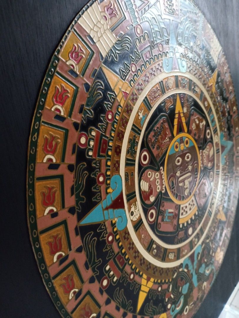 Aztec Mayan Sun Stone Calendar Plaque on Carousell