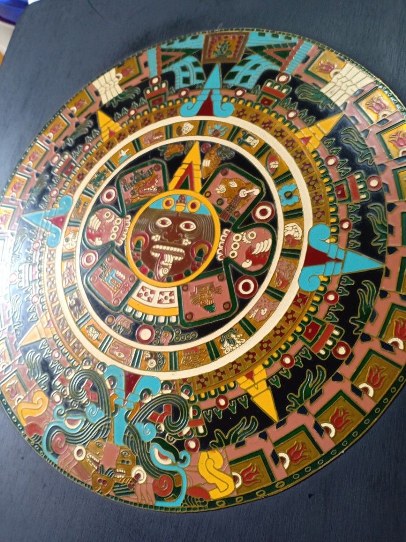 Aztec Mayan Sun Stone Calendar Plaque on Carousell