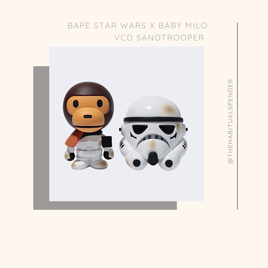 BAPE Star Wars x Baby Milo VCD Sandtrooper Stormtrooper, Hobbies & Toys ...