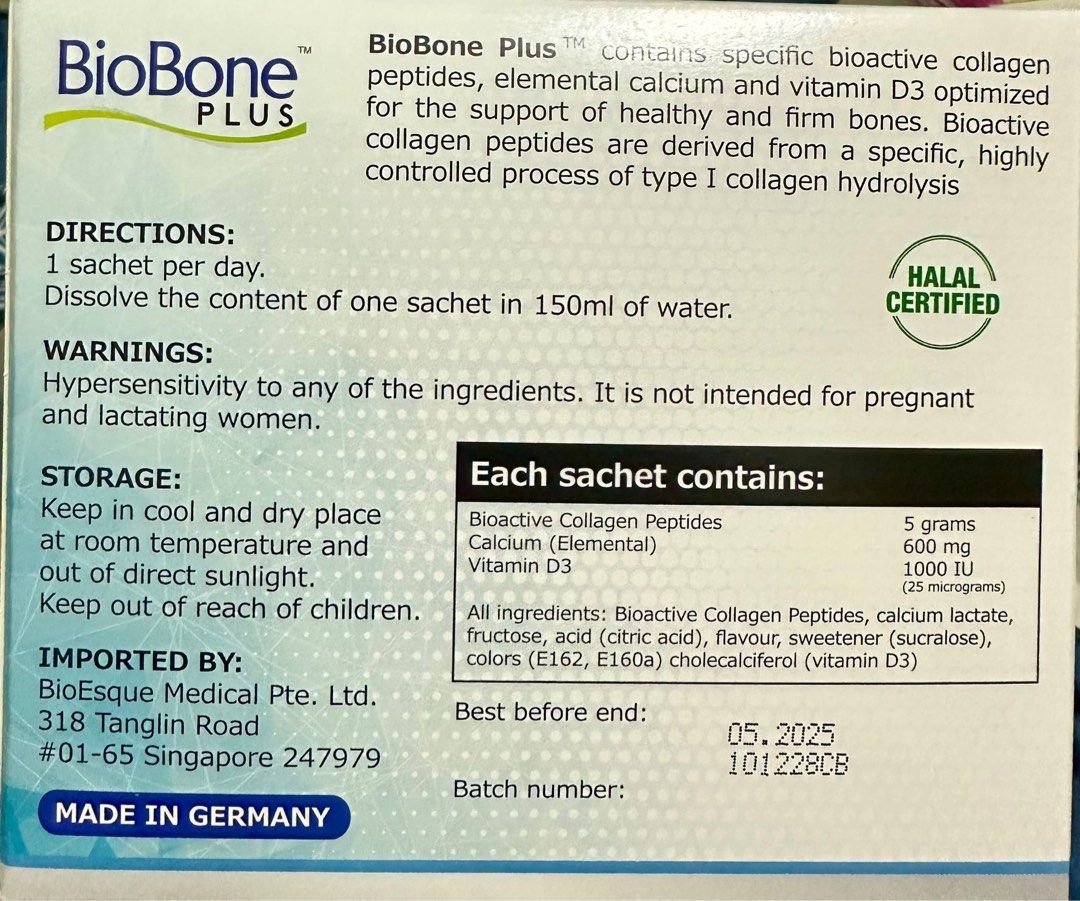 Biobone Plus x 30 sachets, Health & Nutrition, Health Supplements ...