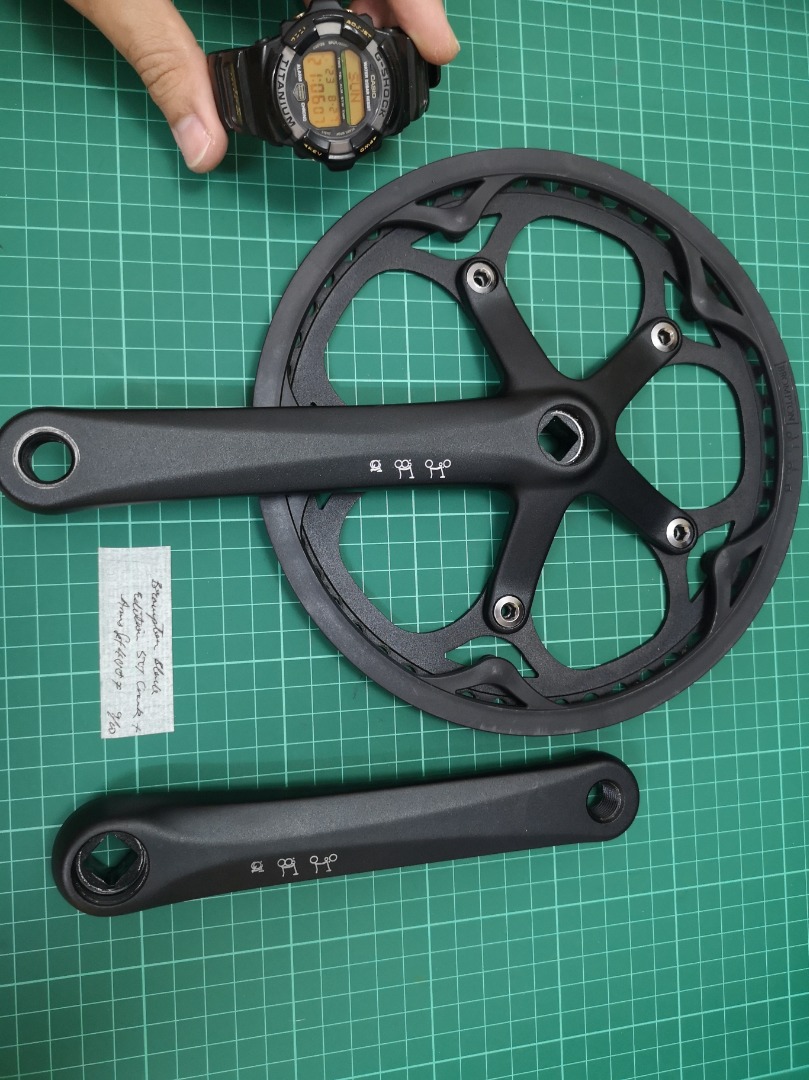 Black edition Brompton Crank arms with 50T chainring Set400, Sports ...