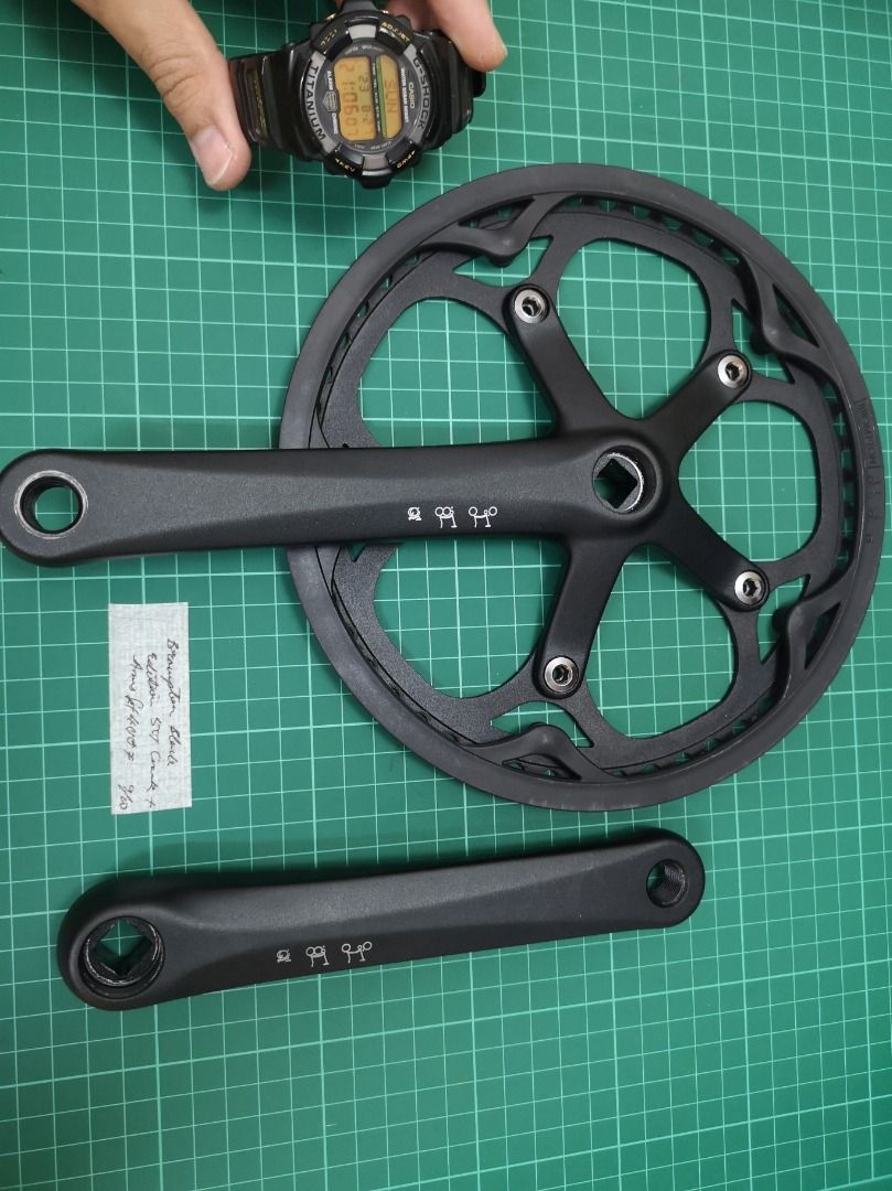 Black edition Brompton Crank arms with 50T chainring Set400, Sports ...