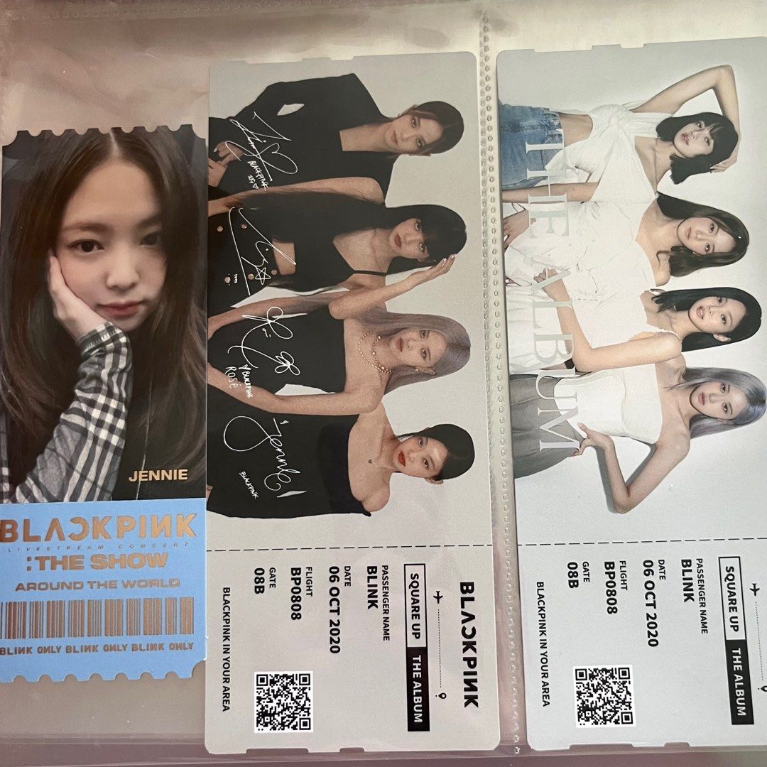 Blackpink Jennie the show ticket 特典, the album ticket 特典, 興趣及遊戲, 收藏品及 ...