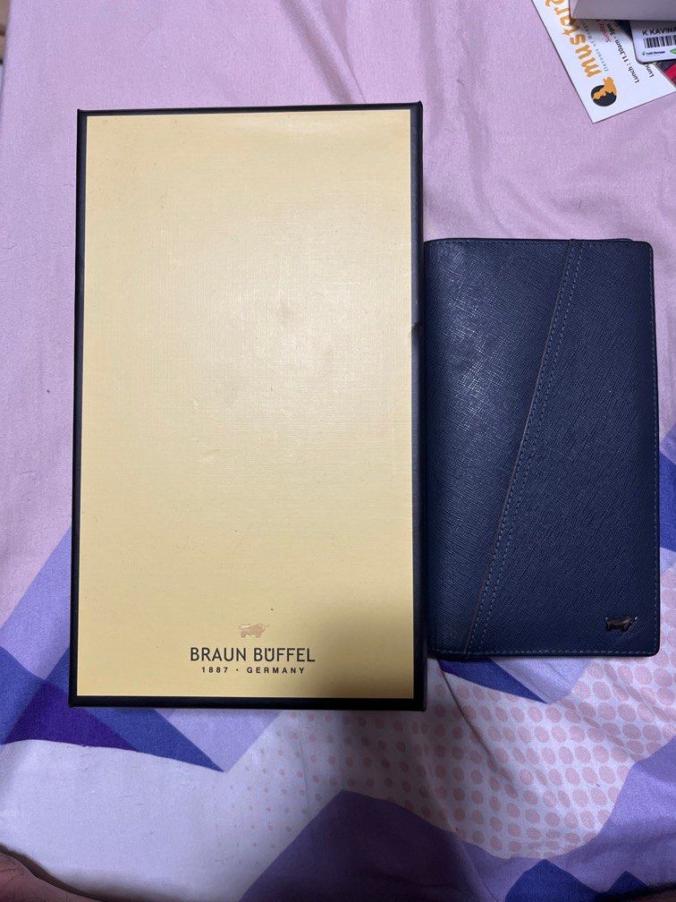 Braun buffet bi fold long wallet, Luxury, Bags & Wallets on Carousell
