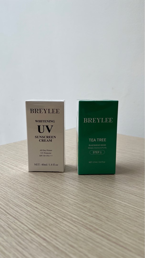 BREYLEE Whitening UV Sunscreen Cream / Tea Tree Blackhead Mask ...