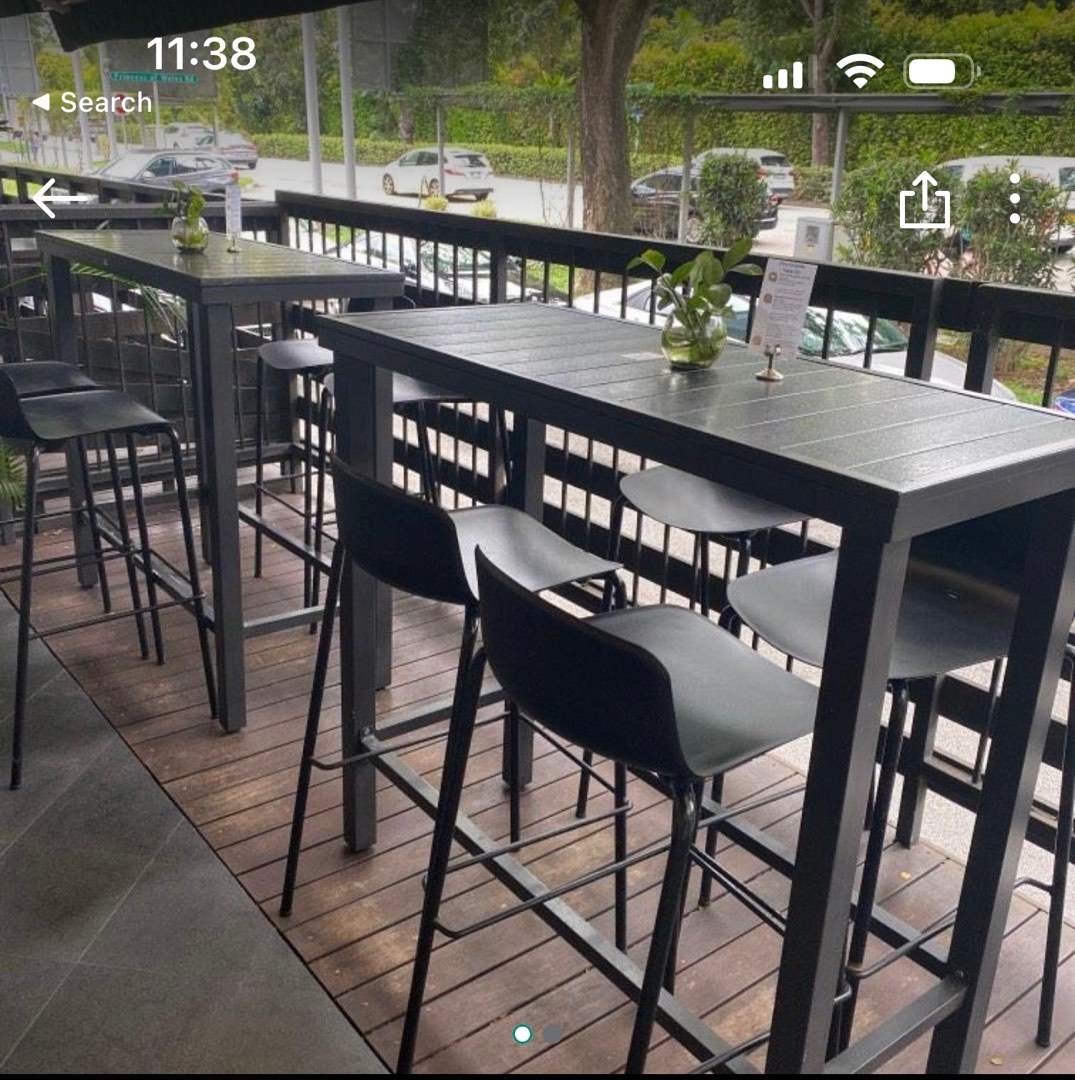 Cafe high chair, Furniture & Home Living, Outdoor Furniture on Carousell