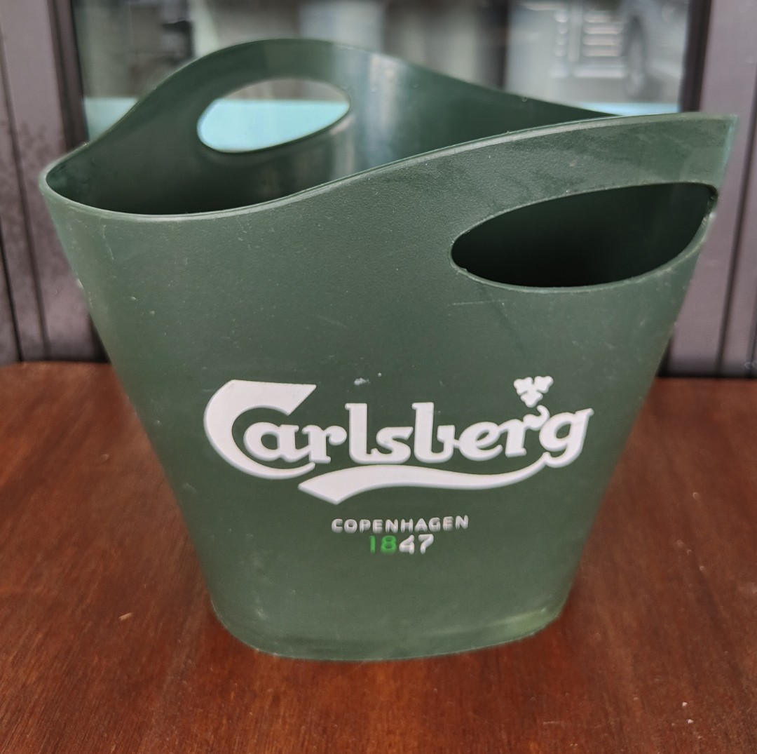 Carlsberg plastic ice bucket (Used), Furniture & Home Living ...