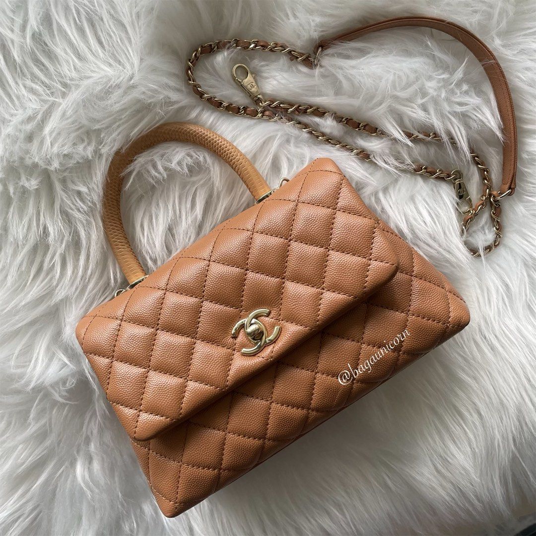 Chanel coco handle caramel, Luxury, Bags & Wallets on Carousell