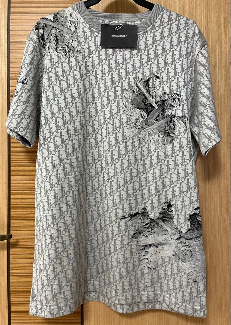 Christian Dior Daniel Arsham Eroded Oblique Jacquard tee t shirt, Men's Fashion, Tops & Sets ...