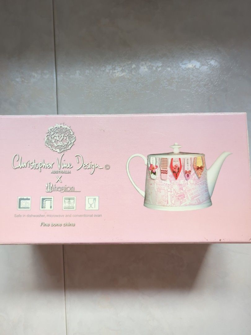 Christopher Vine Design and Inhesion porcelain teapot, Furniture & Home ...