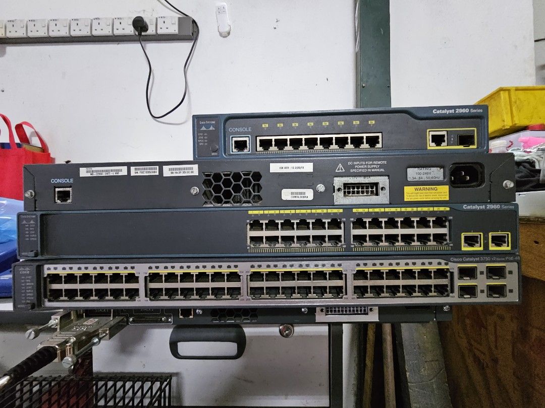 Cisco switch 3750 POE, 2960 switch, Routers,, Computers & Tech, Parts ...