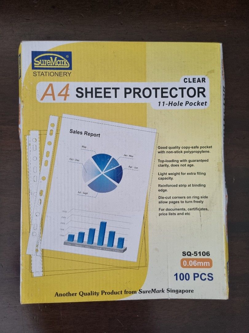 Clear A4 sheet protector, Hobbies & Toys, Stationery & Craft ...