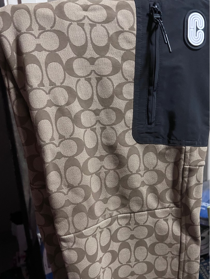 Coach mixed media Jogger Pants, Luxury, Apparel on Carousell