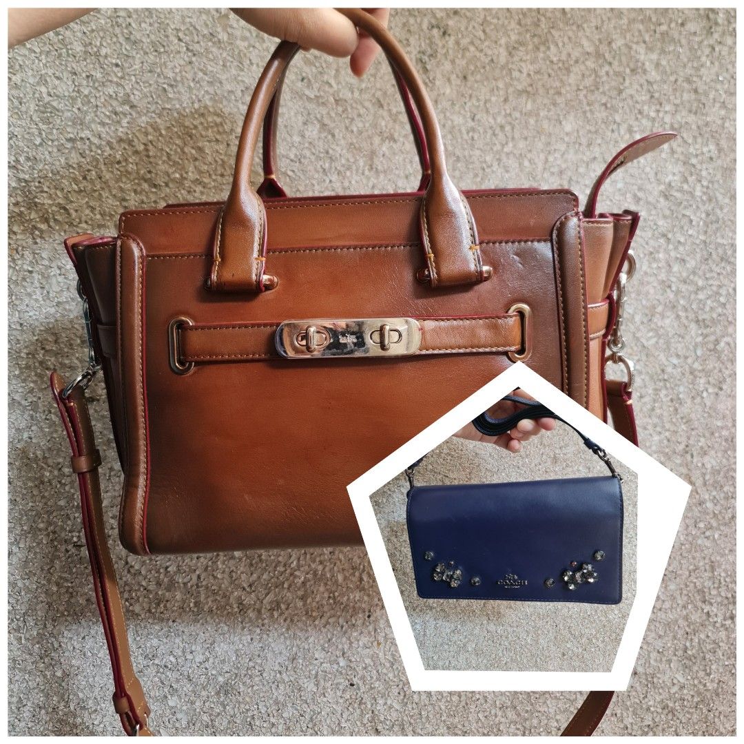 Coach Swagger + free coach sling, Luxury, Bags & Wallets on Carousell