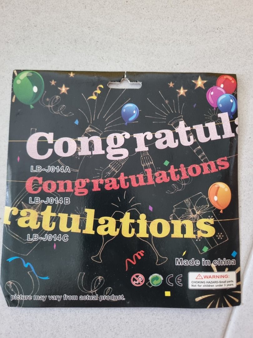 Congrats!, Furniture & Home Living, Home Decor, Wall Decor on Carousell