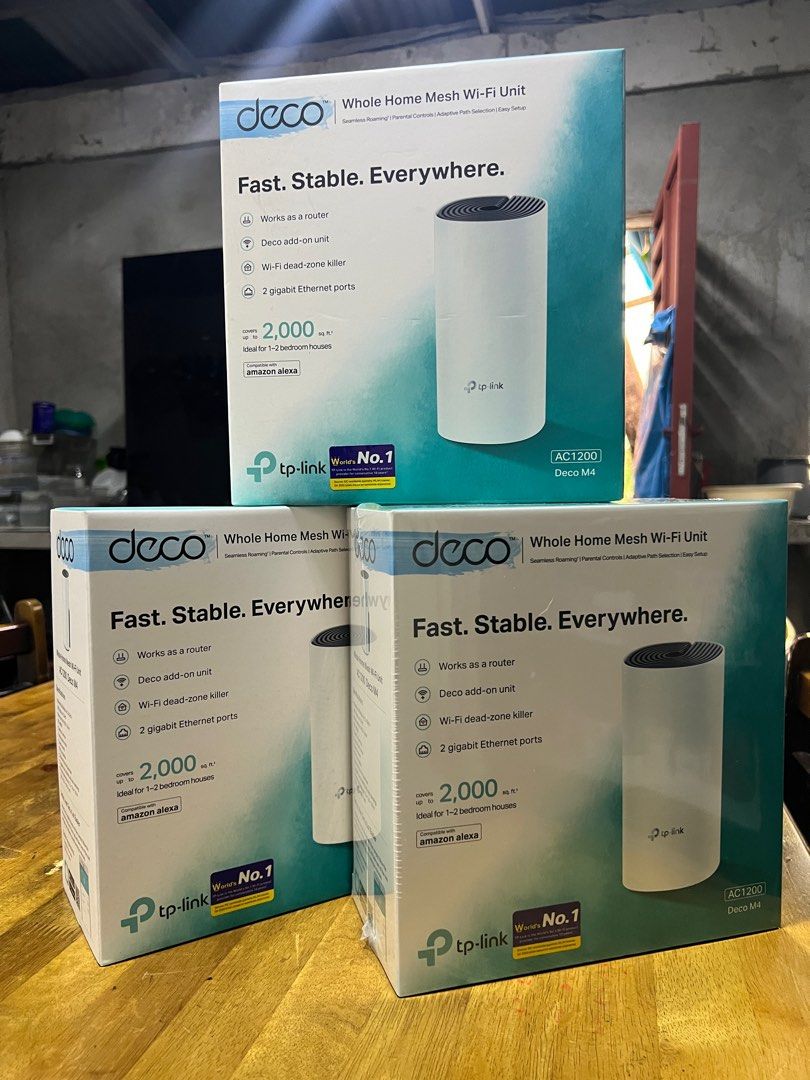 Deco AC1200 M4 x3 Whole Home Wi-Fi Mesh, Computers & Tech, Parts ...