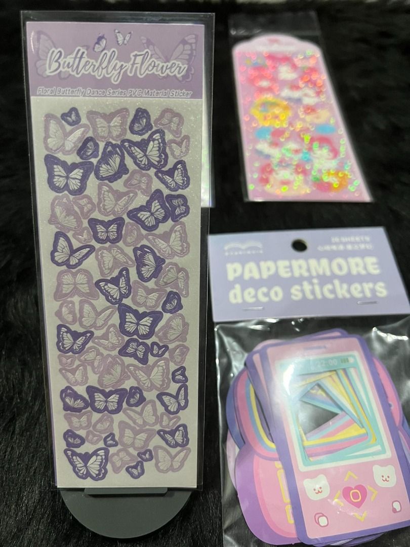 Deco sticker Purple mini set on Carousell