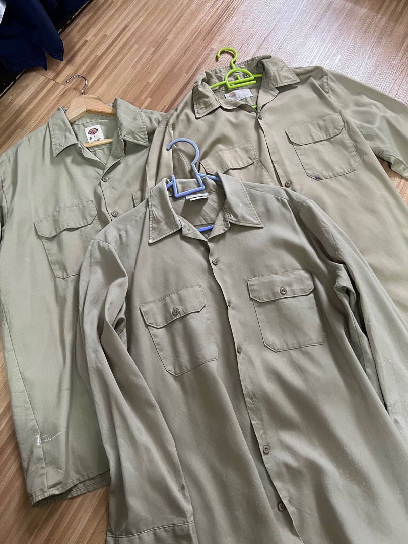 Dickies Workshirt Mens Fashion Activewear On Carousell