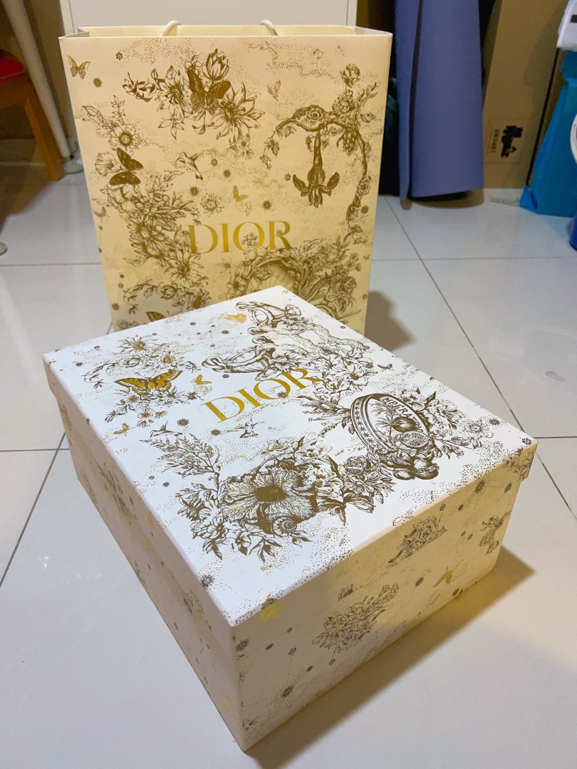 Dior empty shopping box come with carrier paper bag, Furniture & Home ...