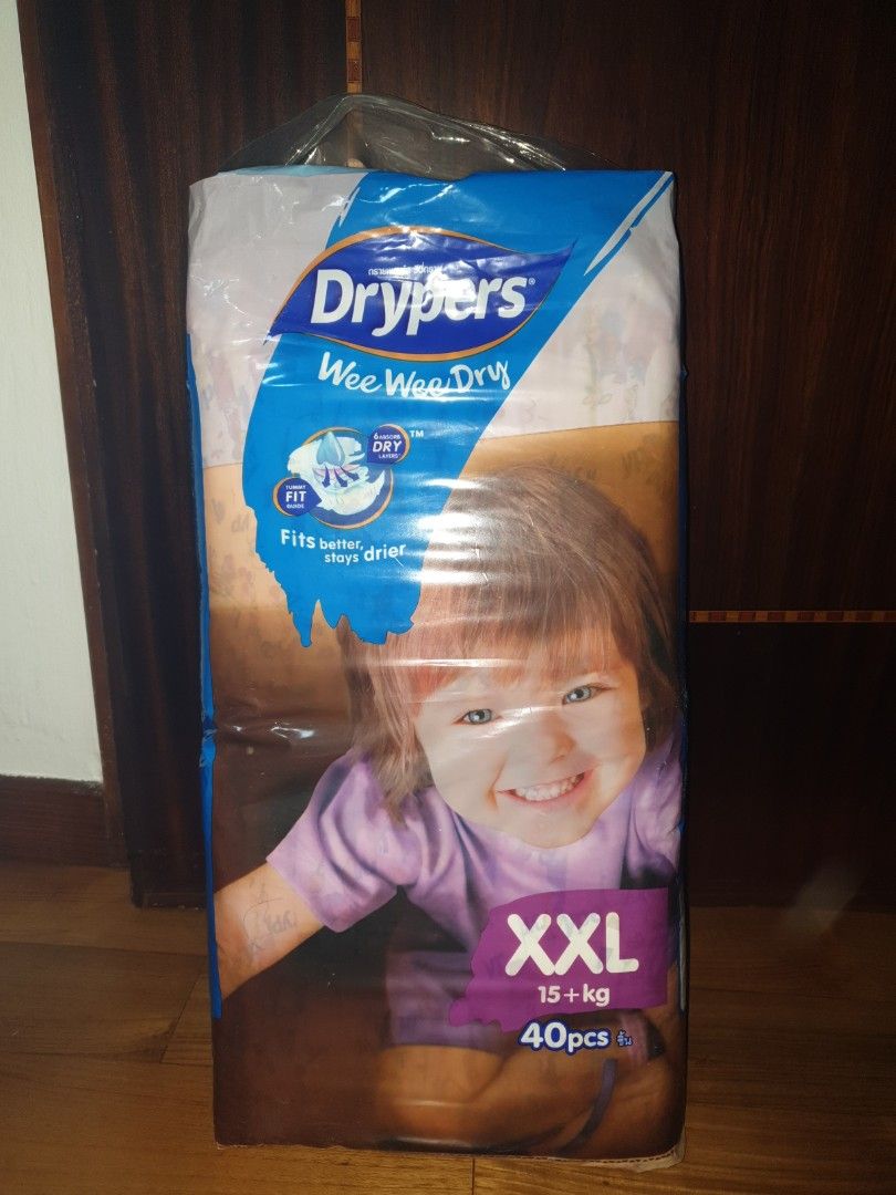 Drypers Wee Wee Dry XXL 40pcs, Babies & Kids, Bathing & Changing ...