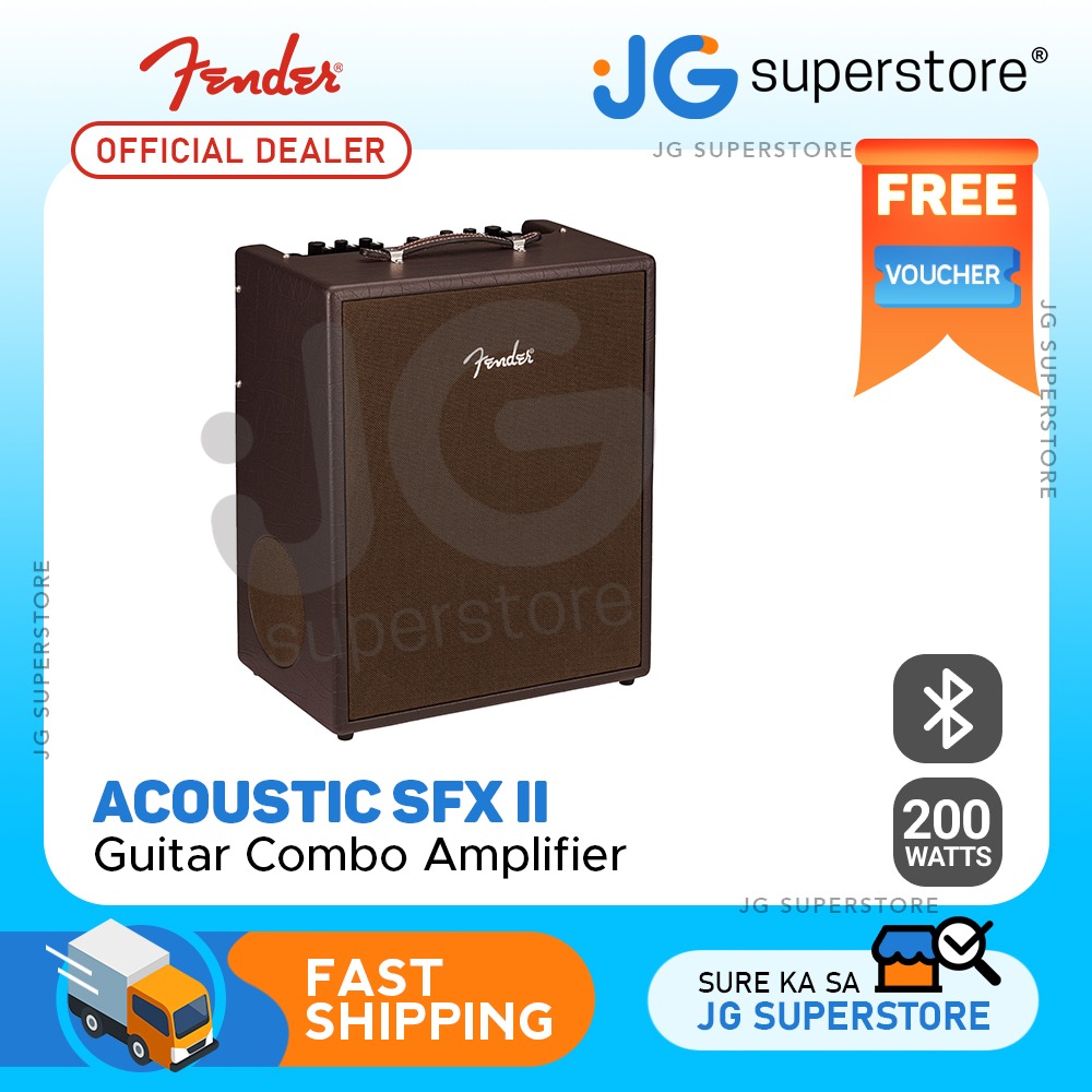 Fender Acoustic SFX II 200 Watt Guitar Combo Amplifier 230V EUR with Bluetooth, 8" Woofer, 6.5 ...