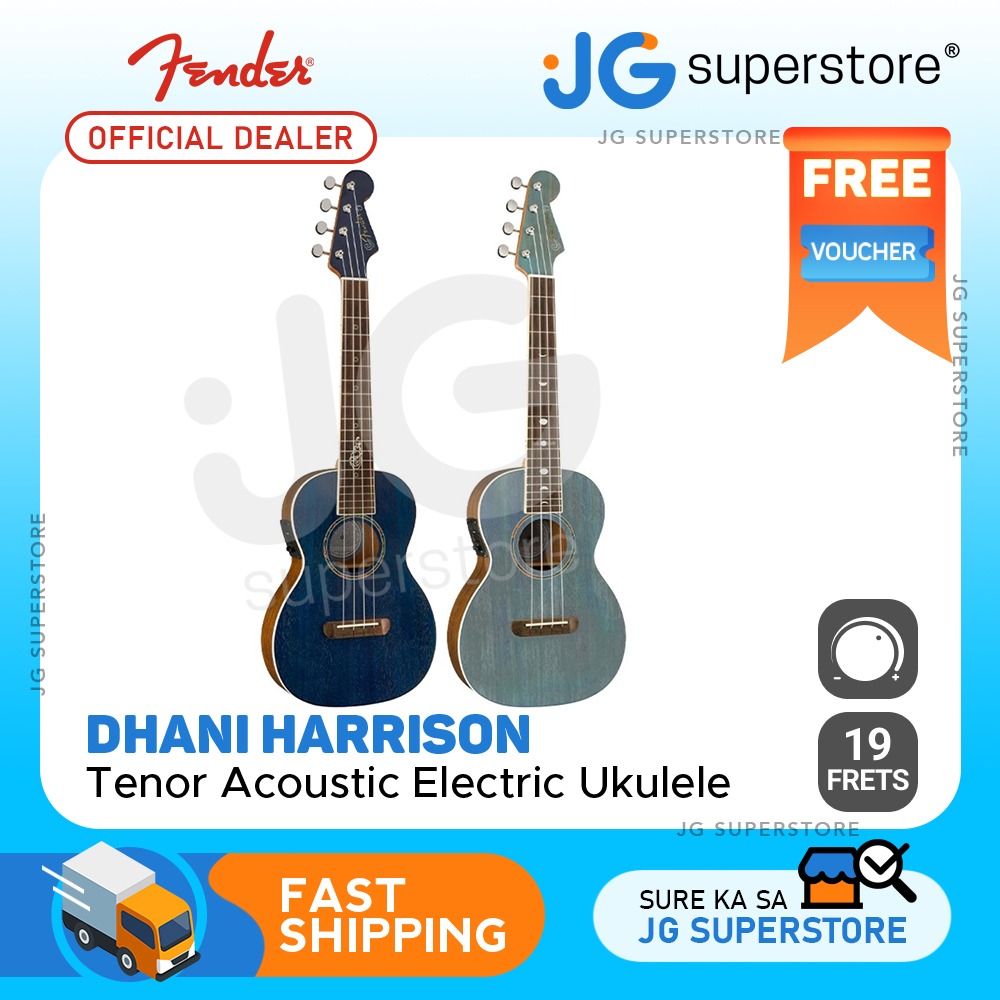 Fender Dhani Harrison Signature 19 Frets 4 Strings Tenor Acoustic ...