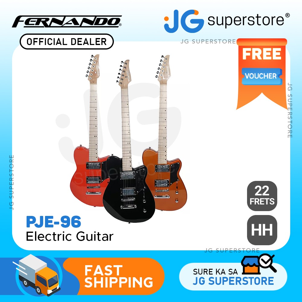Fernando PJE-96 6 Strings 22 Fret HH Electric Guitar with 3-Way Pickup ...
