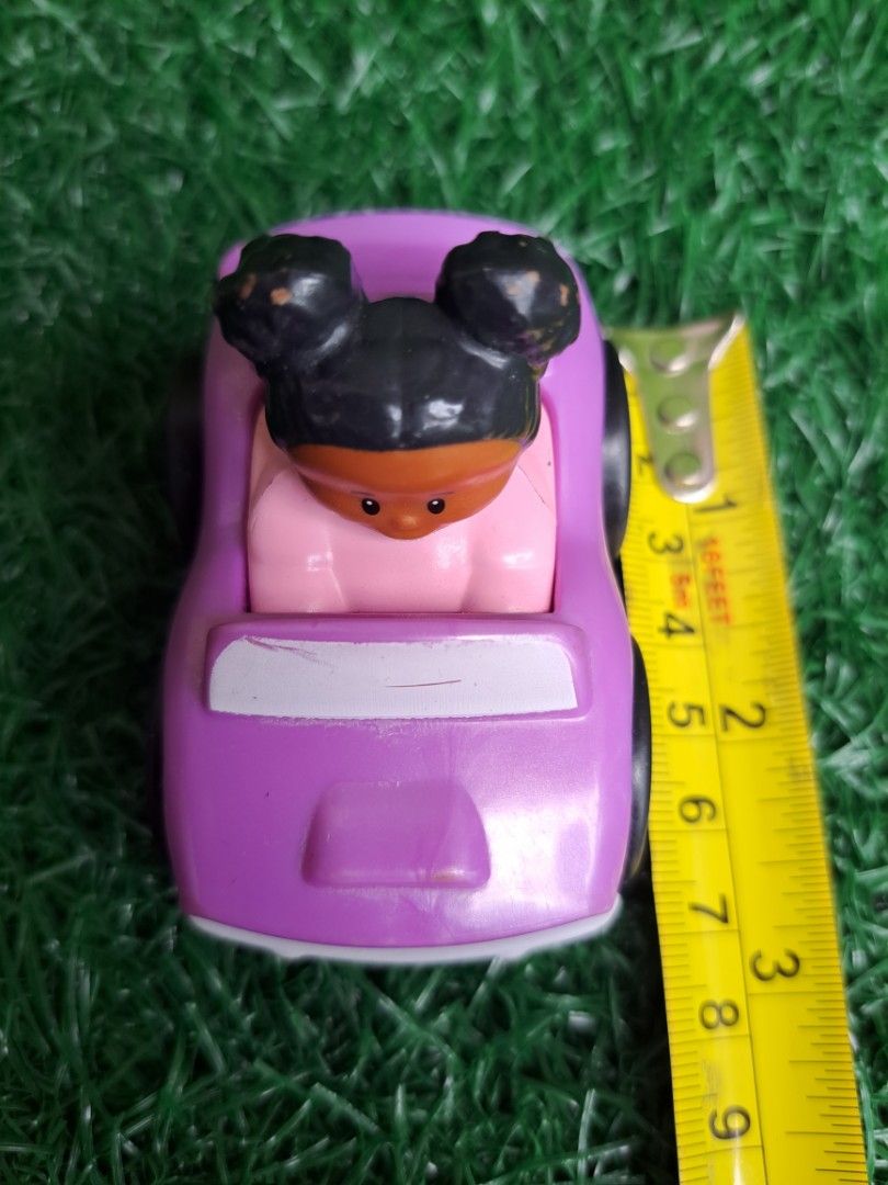 Fisher Price Little People TESSA Wheelies Purple Car 2014 Mattel ...