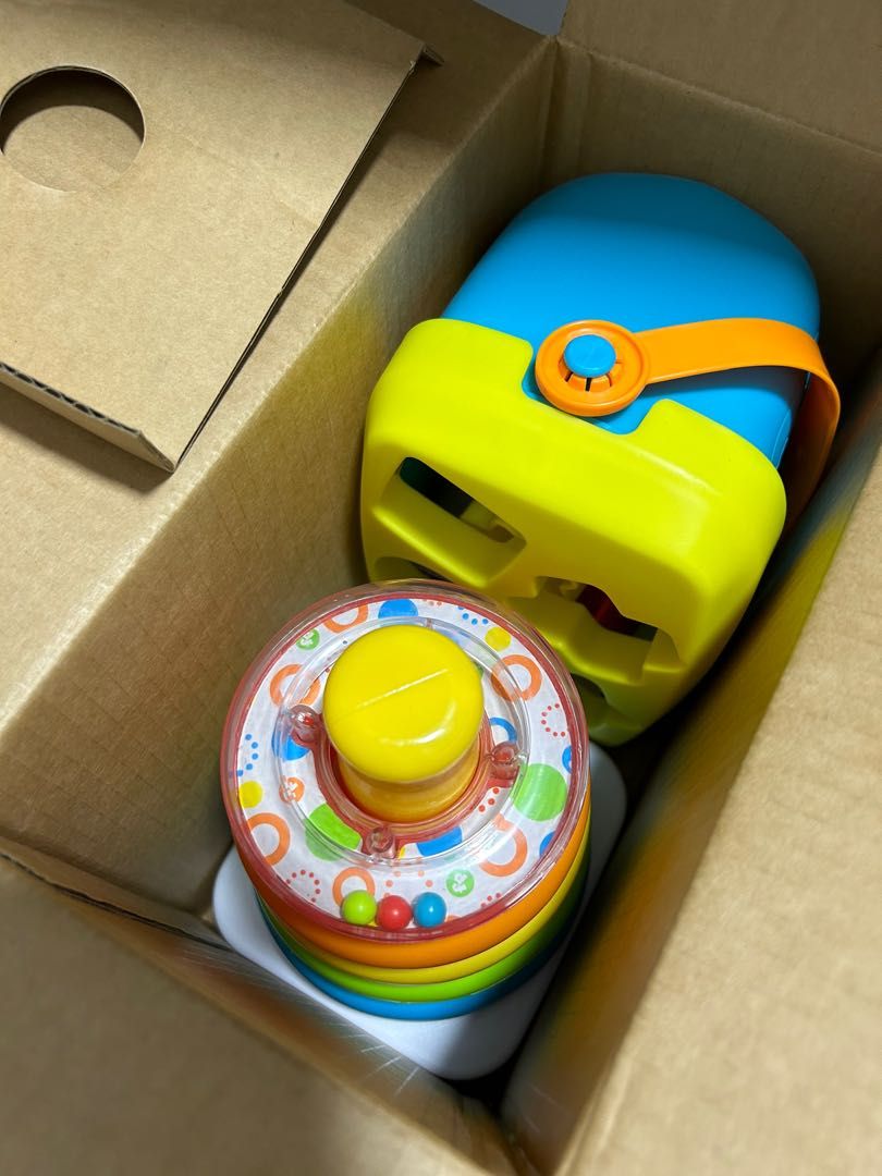 Fisher-Price Shapes Sorter & Rock-A-Stack Sleeve Building Blocks for ...