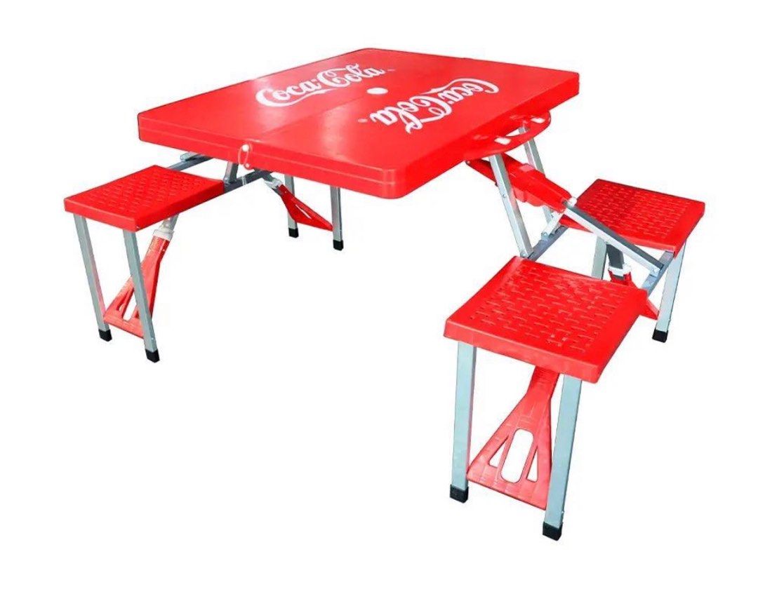 Foldable Coca Cola Table, Furniture & Home Living, Outdoor Furniture on ...
