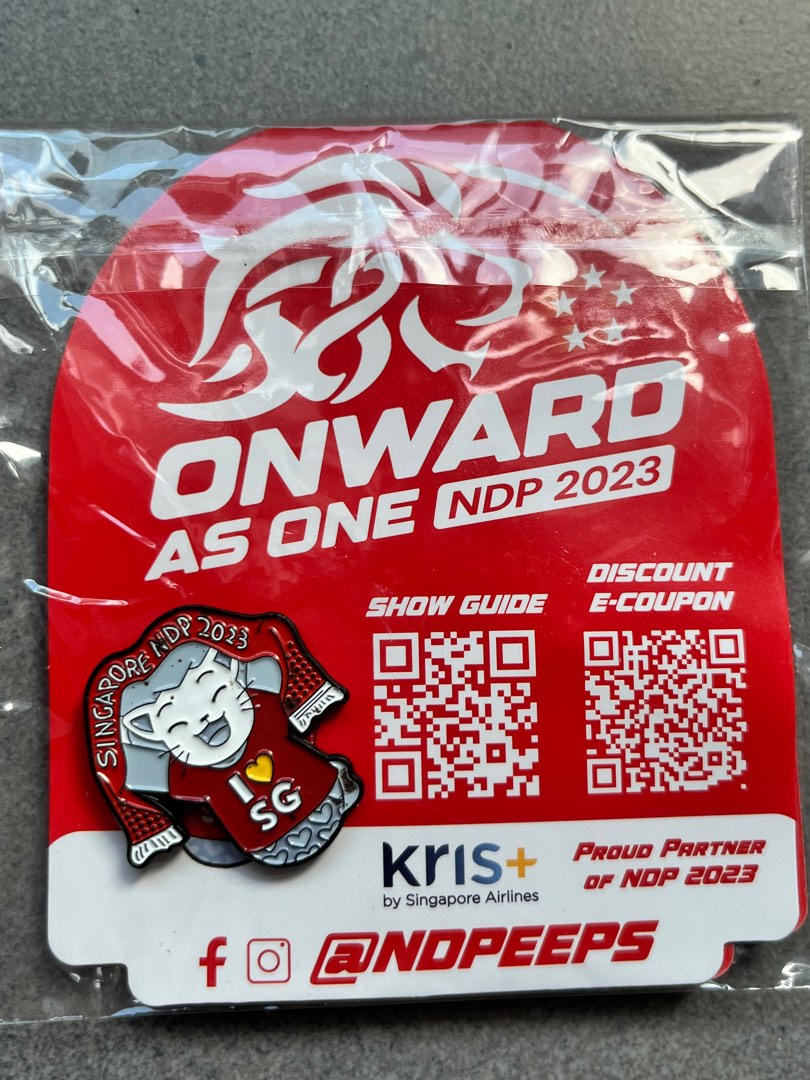 Free NDP 2023 pin, Hobbies & Toys, Memorabilia & Collectibles, Fan ...