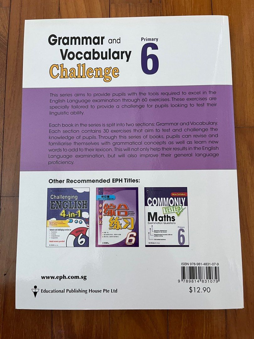 Grammar and Vocabulary Challenge P6, Hobbies & Toys, Books & Magazines ...