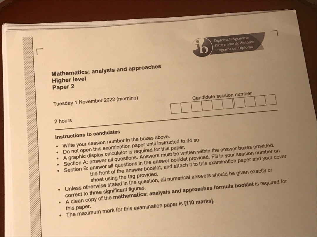 IB Math AASL/AAHL/AIHL/AISL past paper and mark scheme (2010-2024 ...