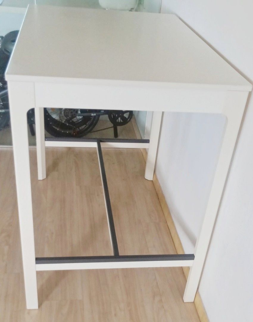 Ikea Ekedalen High Table (White) for dining /workstation, Furniture ...