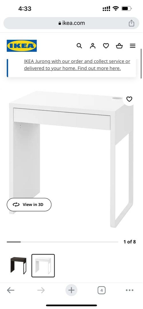 IKEA Micke computer desk, Furniture & Home Living, Furniture, Tables ...