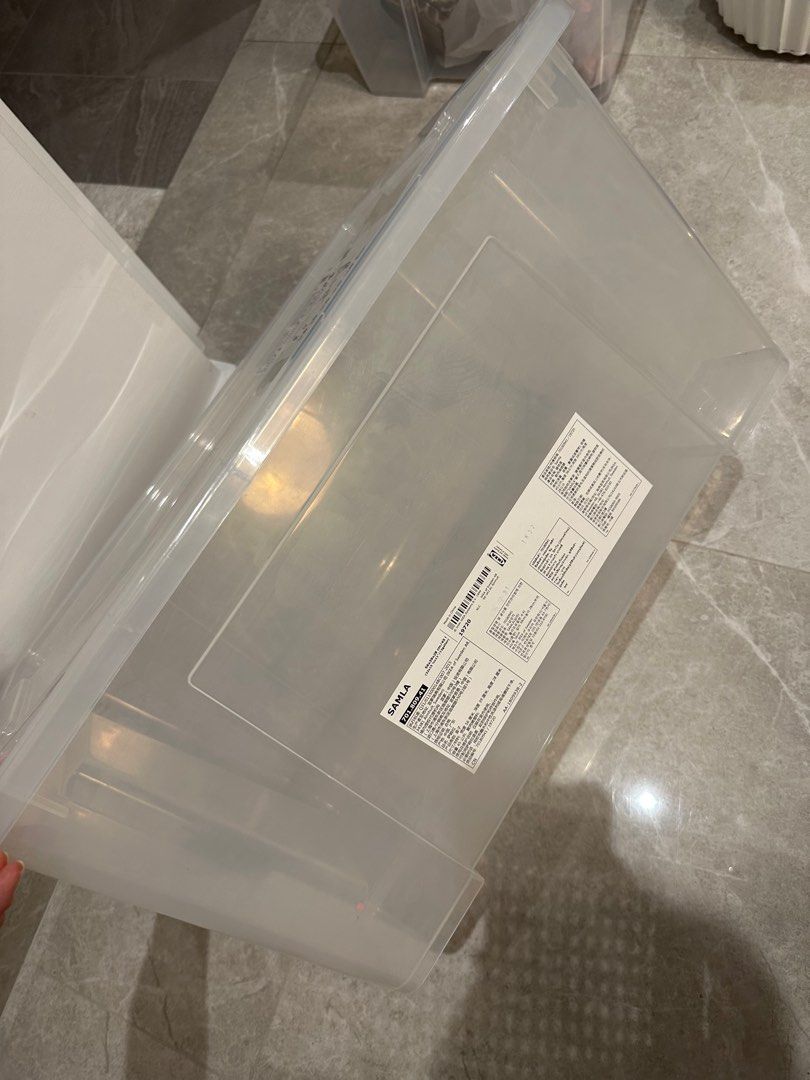 IKEA SAMLA box and lid x 2, Furniture & Home Living, Home Improvement ...