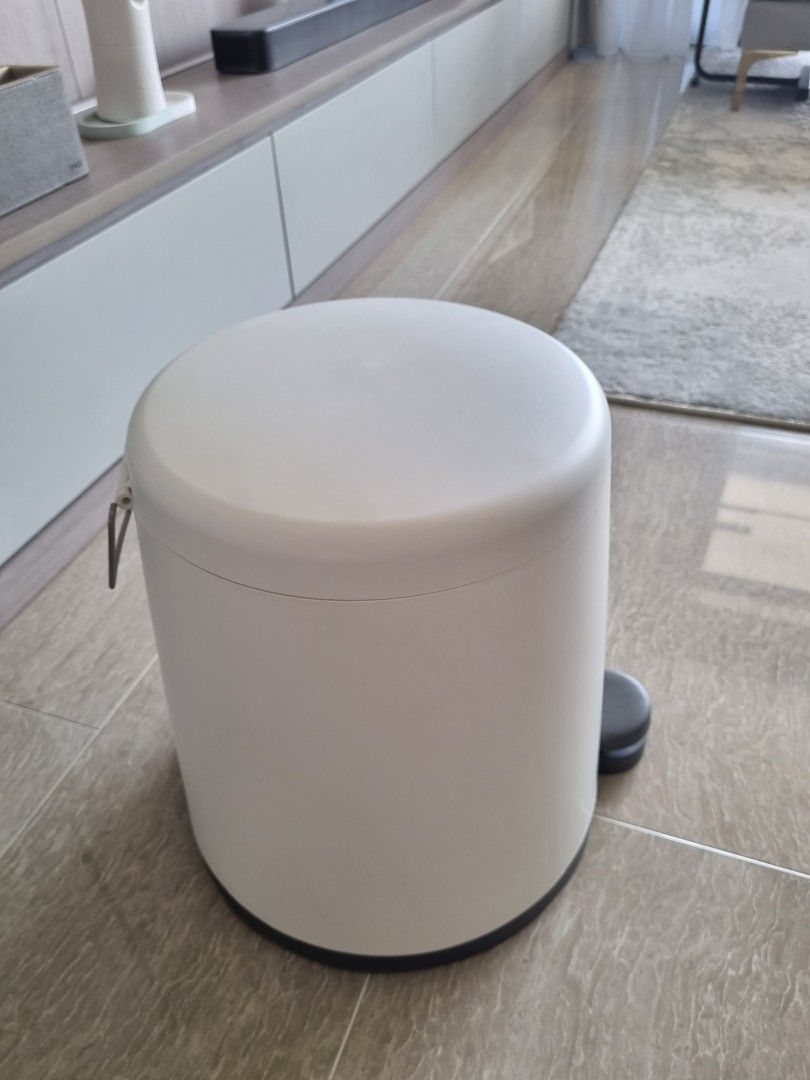 IKEA Snapp Waste Bin 12L (White Grey) Like new - Price fixed, Furniture ...