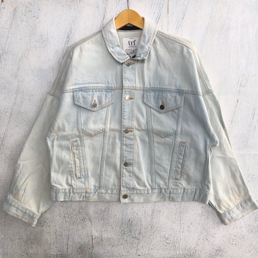 JACKET DENIM ZARA TRF COLLECTION SECOND ORIGINAL, Fesyen Pria, Pakaian ...