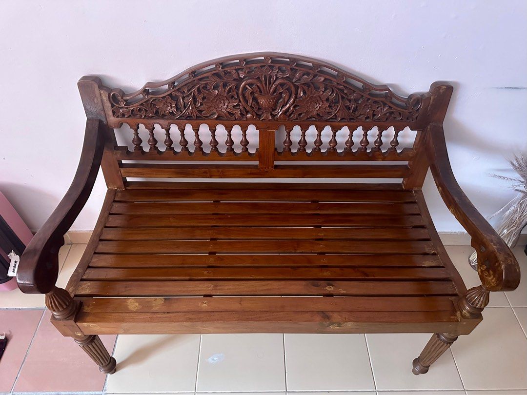 Jati Teakwood Bench, Furniture & Home Living, Furniture, Other Home ...