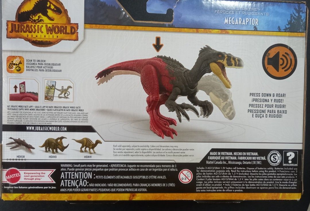 Jurassic world Megaraptor, Hobbies & Toys, Toys & Games on Carousell
