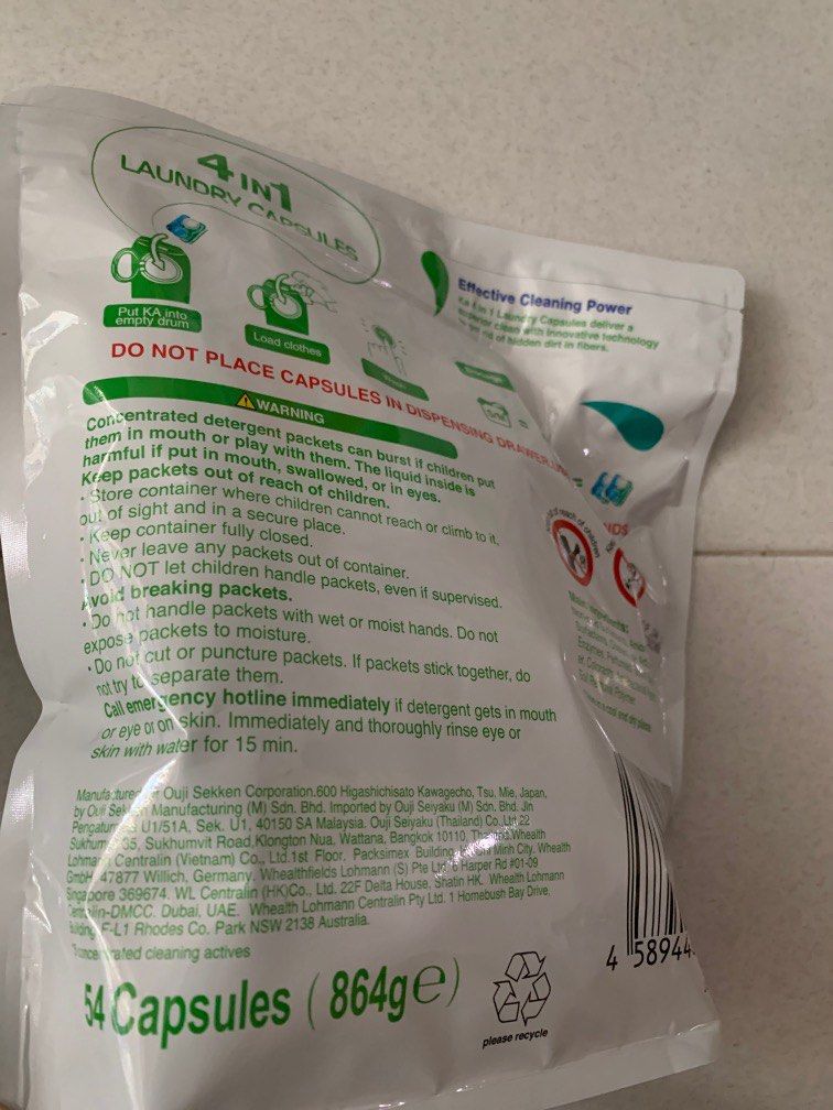 Ka 4 in 1 laundry pods/ capsule ; Arfum laundry pods, Furniture & Home Living, Cleaning ...