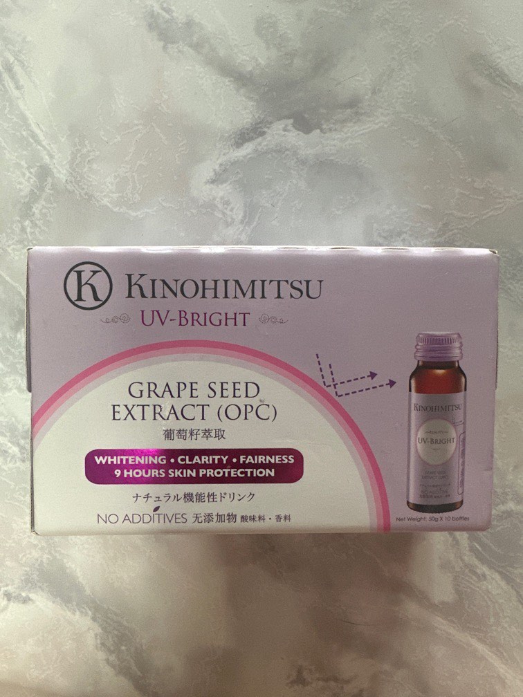 Kinohimitsu UV-Bright Grape Seed Extract (OPC) 10 Bottles, Health ...