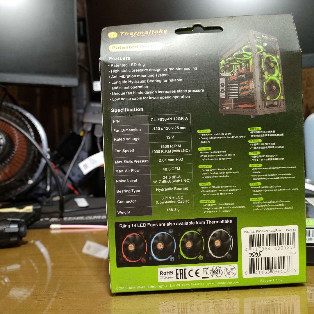 kipas casing cooler master sickle flow x hijau, thermaltake riing green ...