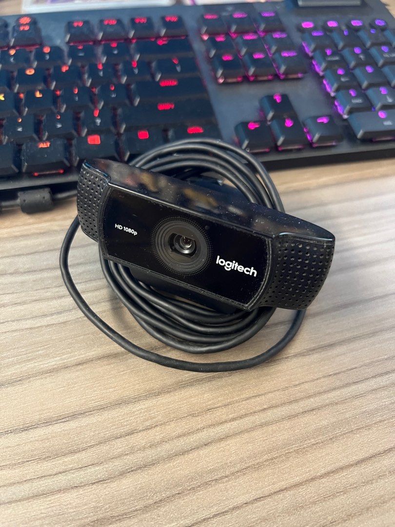 Logitech C922 pro stream HD webcam, 電腦＆科技, 電腦周邊及配件, 網絡攝影機 - Carousell