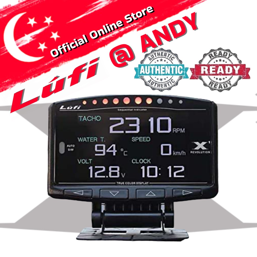 Lufi X1 OBD OBD2 display gauge, Car Accessories, Accessories on Carousell