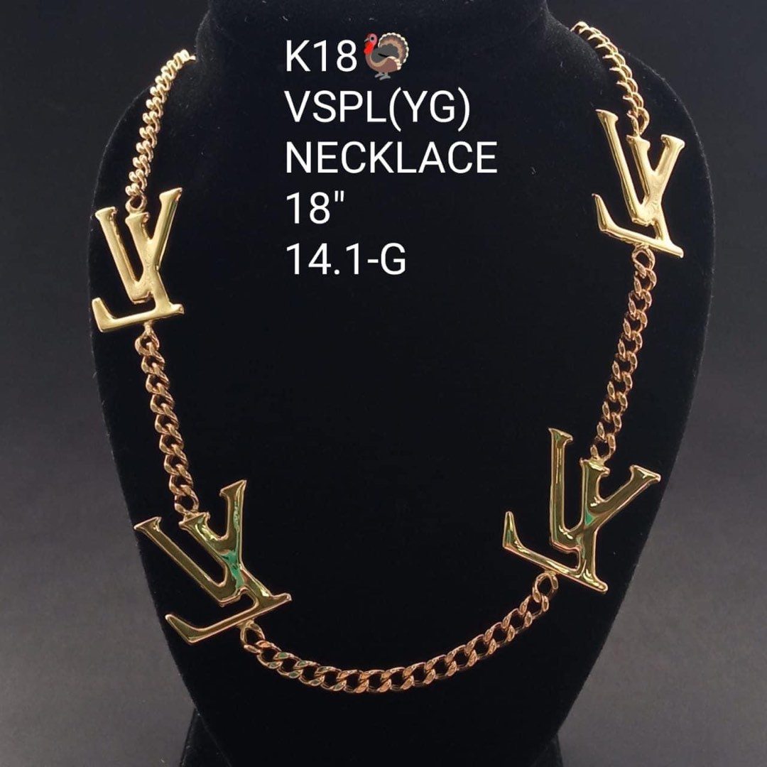 LV Chains Necklaces, Women's Fashion, Jewelry & Organizers, Necklaces ...