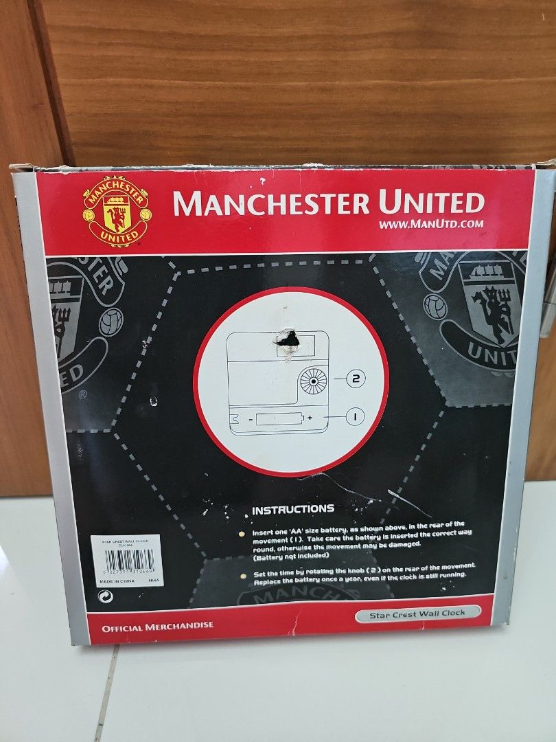 Manchester United Wall Clock, Hobbies & Toys, Collectibles ...