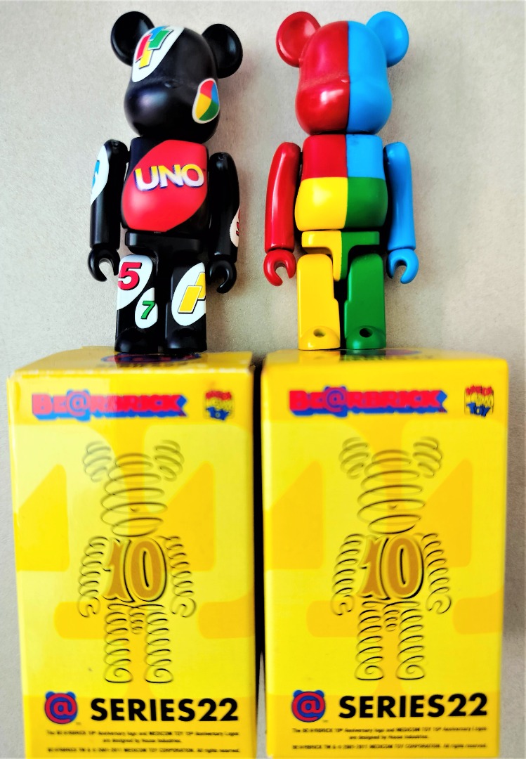 Medicom Toy Bearbrick Series 22 100% // Pattern // Secret Uno Pair Set ...