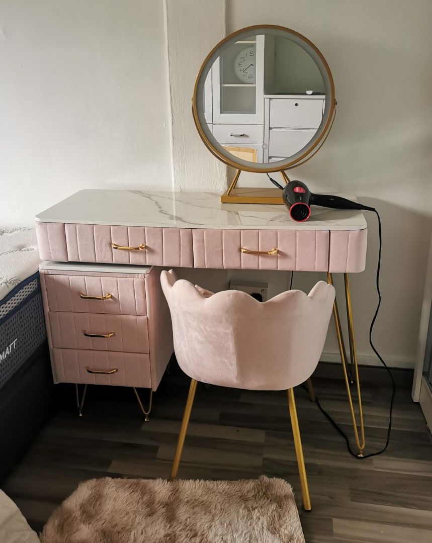 Mermaid barbie Dressing Table, Furniture & Home Living, Furniture ...