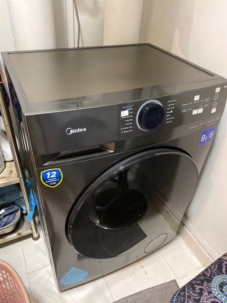 Midea washer dryer combo MF200D85B, TV & Home Appliances, Washing ...